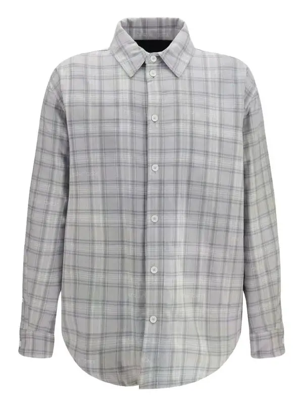 Off-White Check Flannel Padded Overshirt - Grey