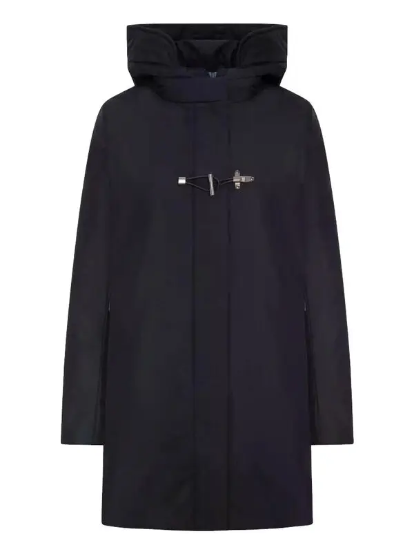 FAY ARCHIVE Toggle-fastening Hooded Coat - Blue