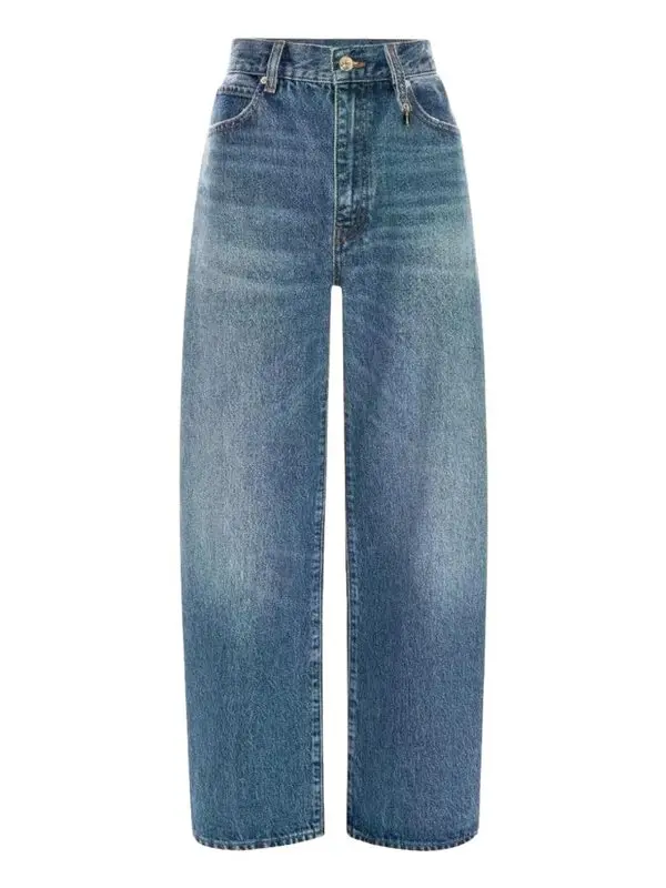 FRAME Whiskered Faded Effect Jeans - Blue