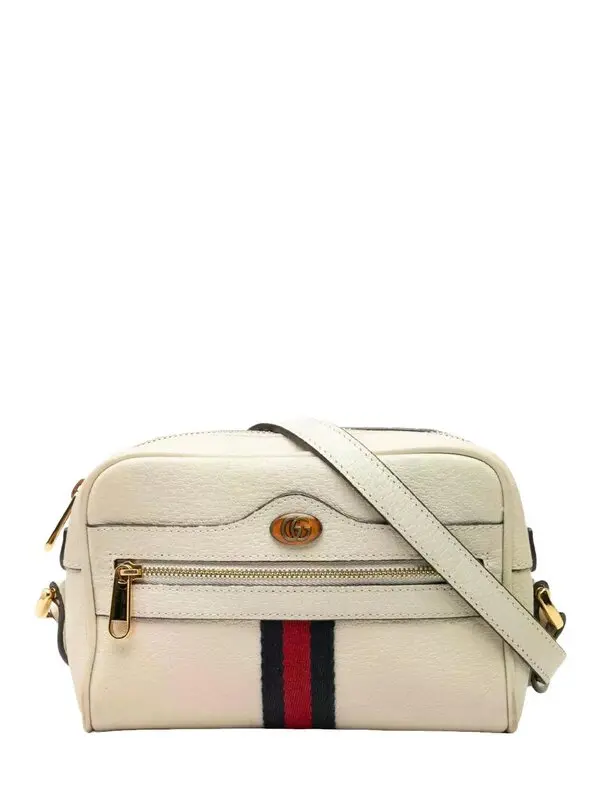 Gucci Ophidia Calfskin Web Mini Crossbody Bag - Neutrals
