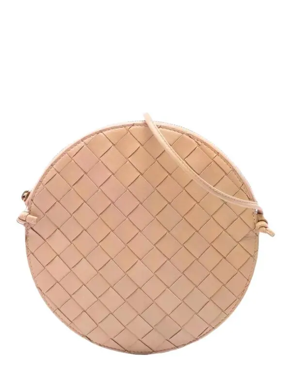 Bottega Veneta Nappa Intrecciato Round Crossbody Bag - Neutrals