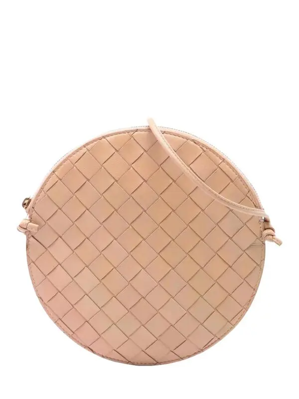 Bottega Veneta Nappa Intrecciato Round Crossbody Bag - Neutrals
