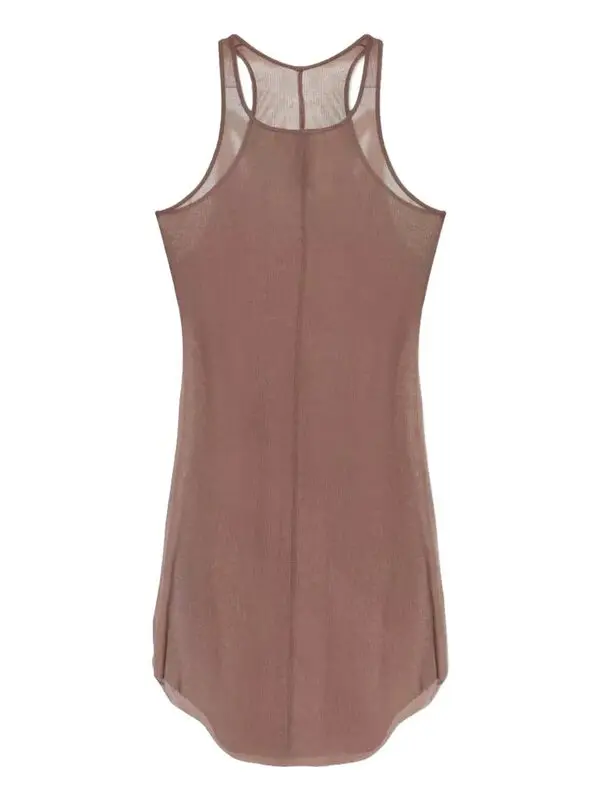 Rick Owens Ribbed-knit Racerback Tank Top - Brown