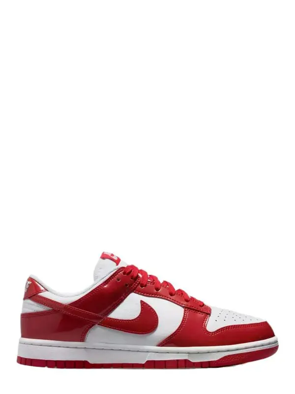 Nike Dunk Low Patent Leather Sneakers - Red