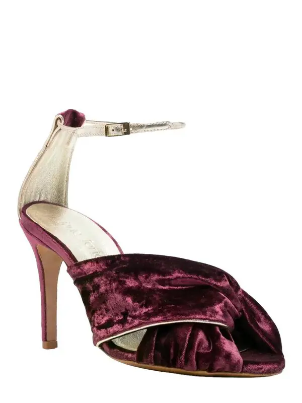 FORTE_FORTE Crossover Velvet Sandals - Purple