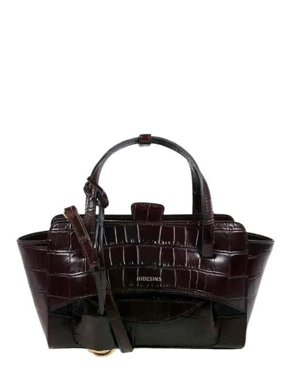HIDESINS Croc-effect Tote Bag - Brown