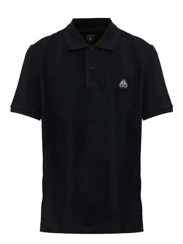 Moose Knuckles Logo-patch Polo Shirt - Black