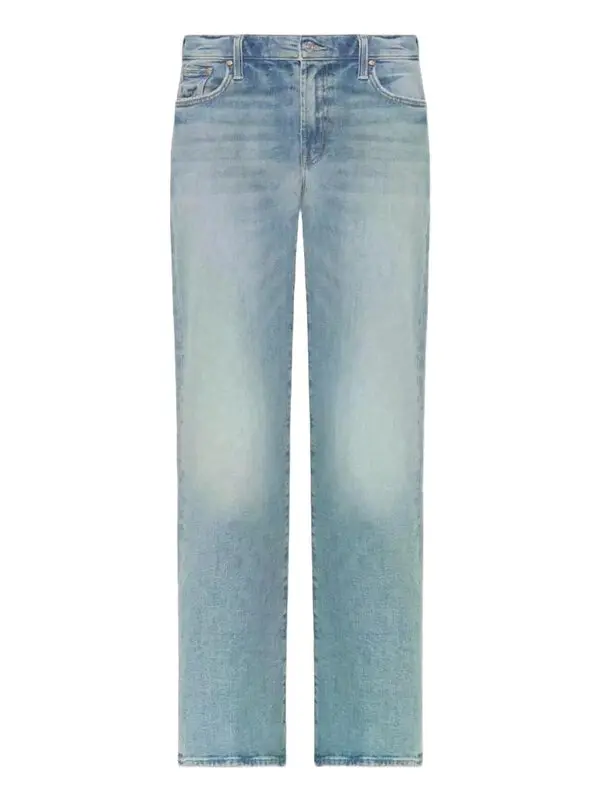 MOTHER Heart-patch Straight-leg Jeans - Blue