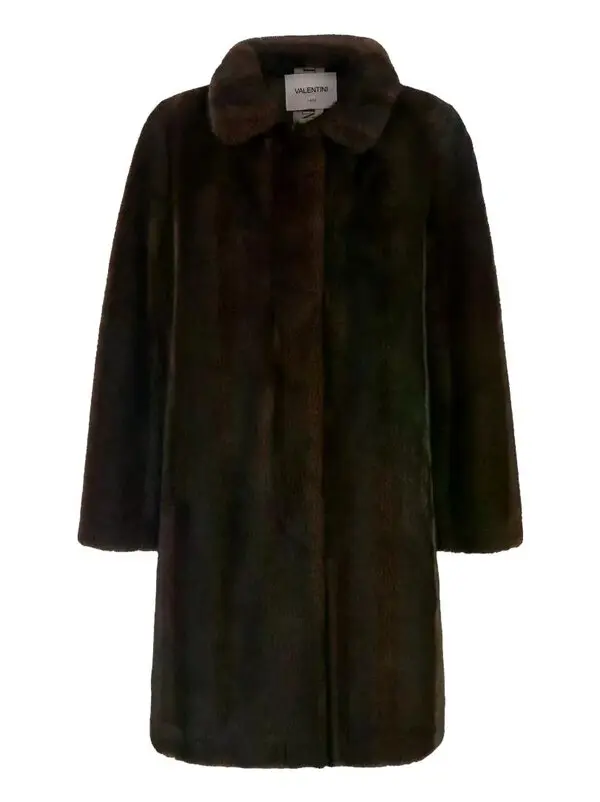 VALENTINI 1972 Faux-fur Classic-collar Coat - Brown