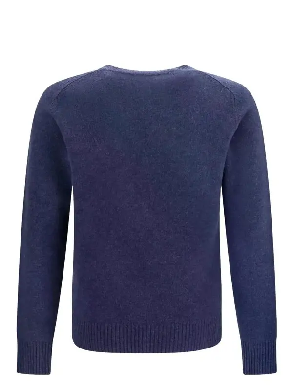 BROOKSFIELD Crew Neck Raglan Sleeve Sweater - Blue