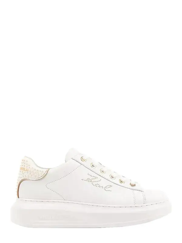 Karl Lagerfeld Embellished Logo Sneakers - White