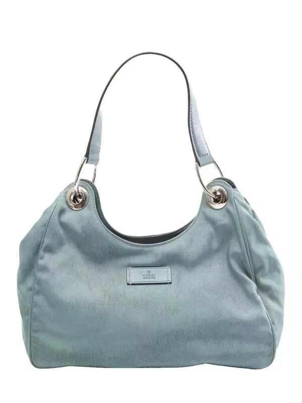 Gucci Canvas Leather Shoulder Bag - Blue