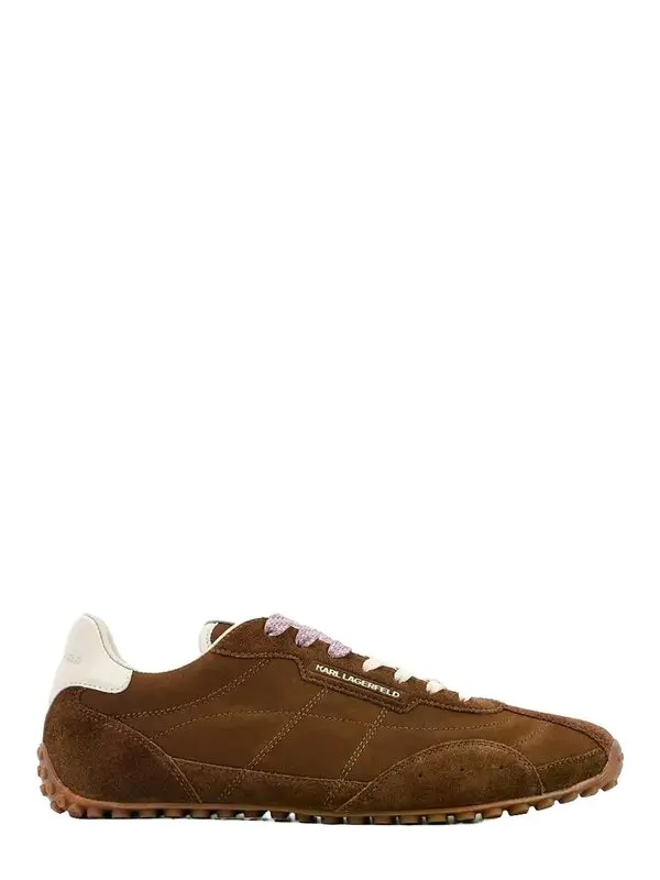 Karl Lagerfeld Suede Panelled Logo Detail Sneakers - Brown