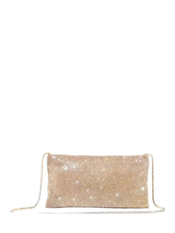 Benedetta Bruzziches Crystal Embellished Mesh Clutch - Gold