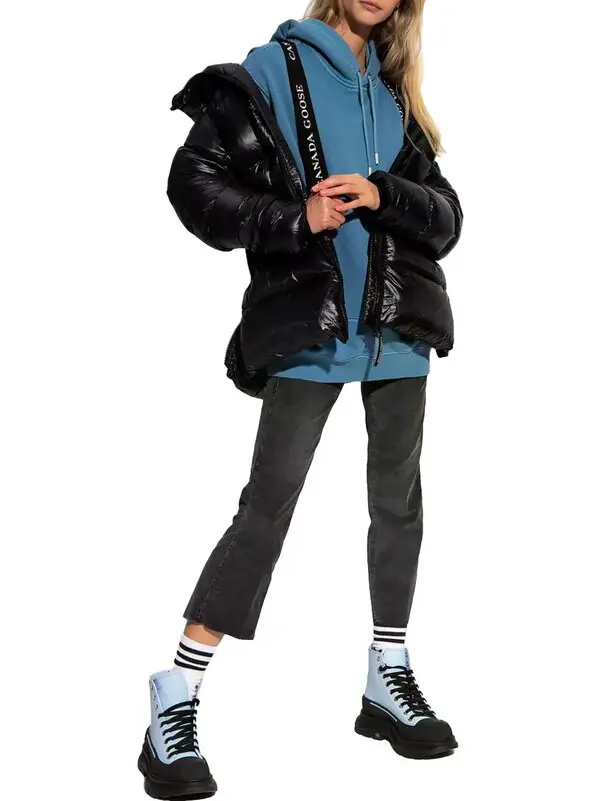 Canada Goose Quilted Hooded Jacket - Black