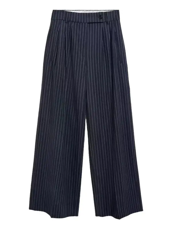 ARMEDANGELS Kaayua Pinstripe Wide Leg Trousers - Blue