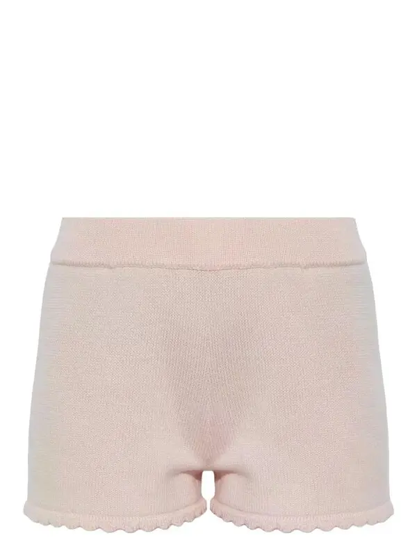 Posse Maisie Scalloped Wool Shorts - Pink