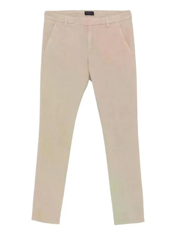 DONDUP Corduroy-effect Slim-fit Trousers - Neutrals