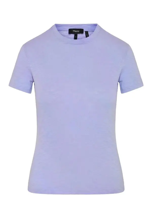 Theory Tiny Slub-texture T-shirt - Purple
