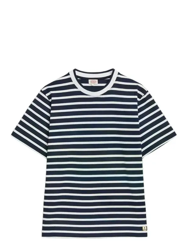 Armor Lux Striped Crew-neck T-shirt - Blue