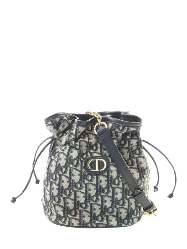 Dior 2010s 30 Montaigne Oblique Bucket Bag - Blue