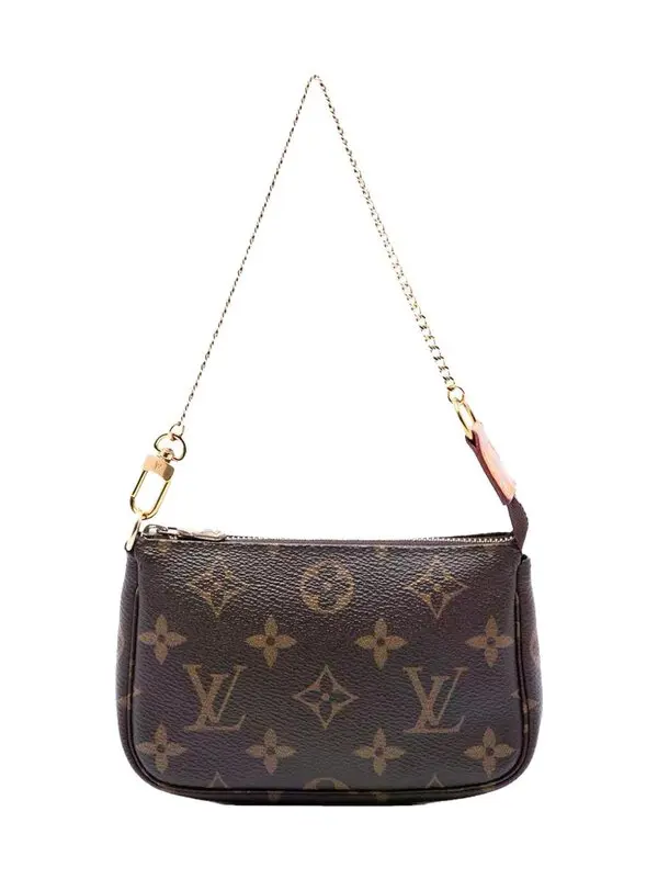 LOUIS VUITTON Monogram Mini Pochette Accessoires Handbag - Brown