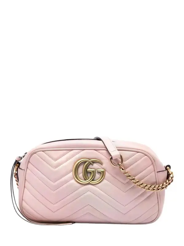 Gucci Gg Marmont Matelassé Calfskin Small Crossbody Bag - Pink