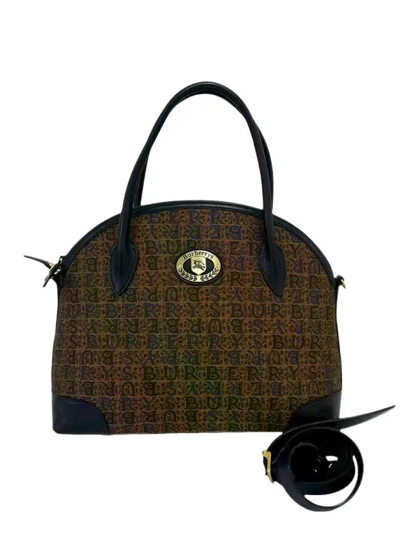 Burberry 20th Century Canvas Satchel - Brown