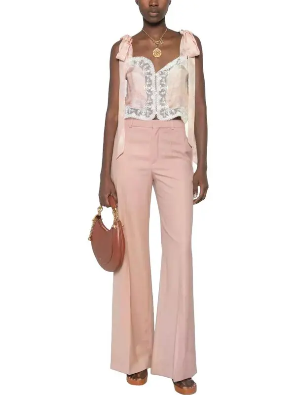Chloé Wool Gabardine Trousers - Pink