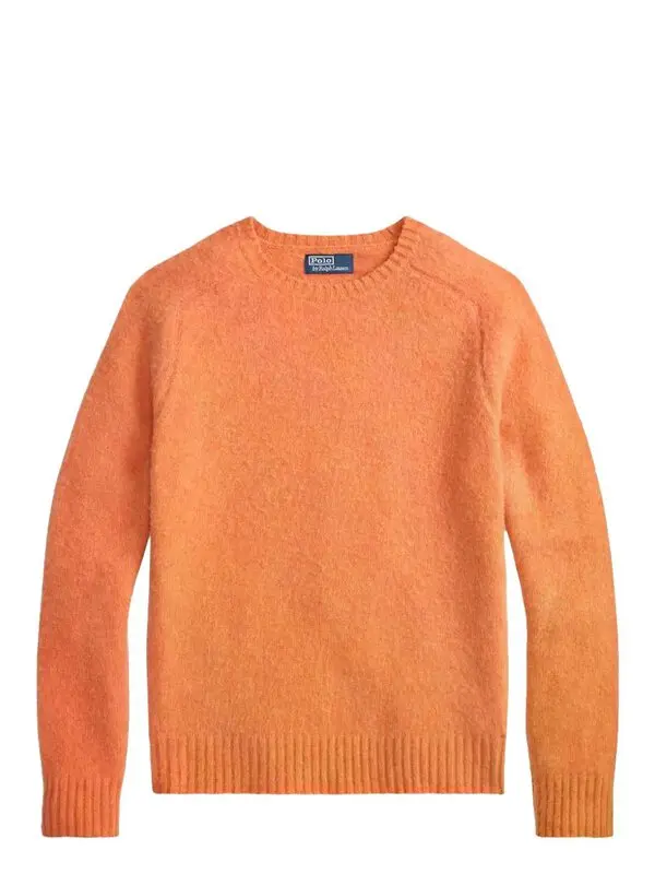 Polo Ralph Lauren Raglan Sleeve Sweater With Elbow Patches - Orange