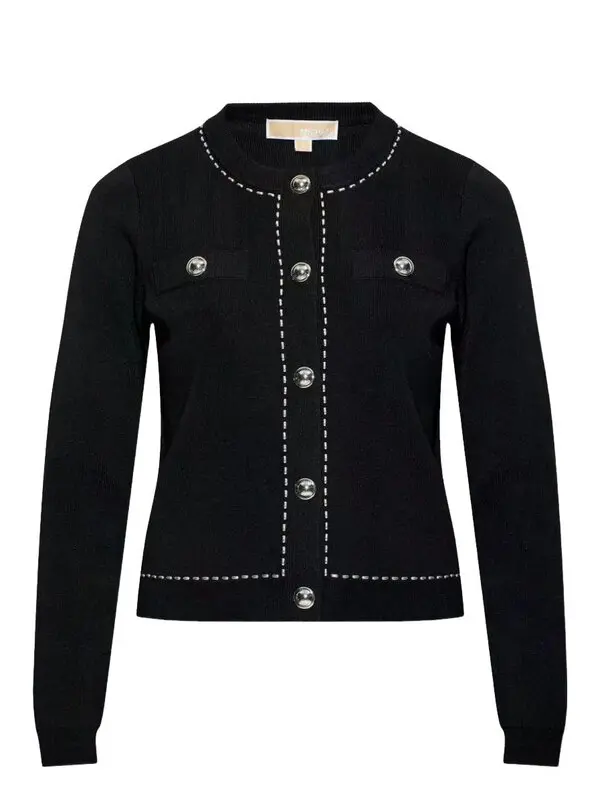 Michael Kors Embellished Studded Cardigan - Black