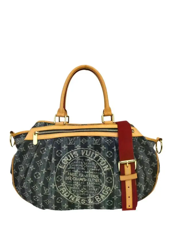 LOUIS VUITTON 2006 Gm Cabas Raye Two-way Handbag - Blue