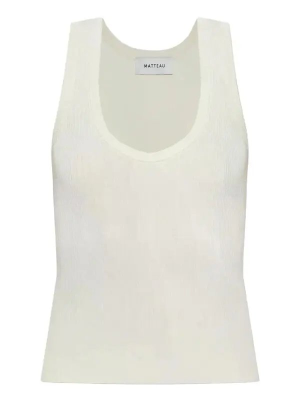 Matteau Ribbed-knit Tank Top - Neutrals