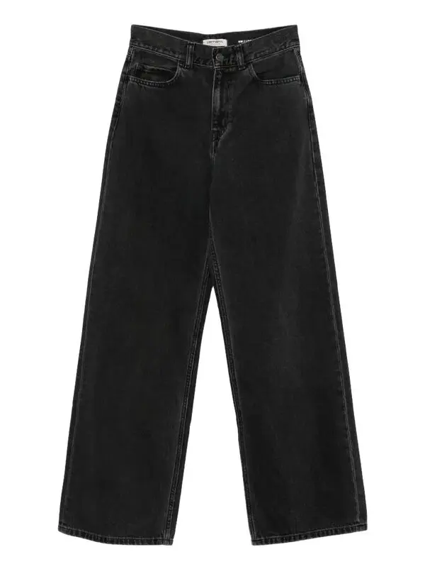 Carhartt Work In Progress Washed Effect Wide-leg Jeans - Black
