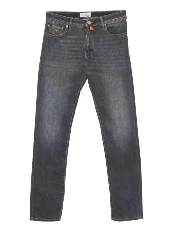 Jacob Cohen Bard Zip-up Slim-fit Jeans - Grey