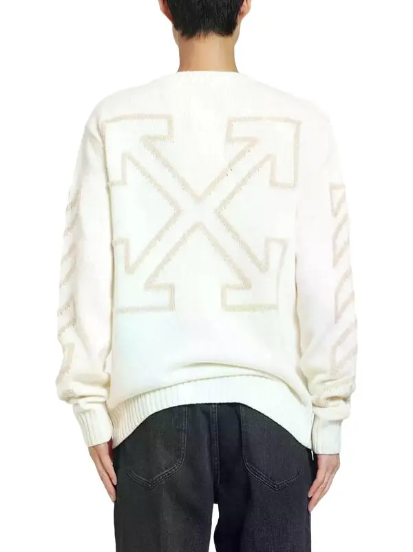 Off-White Arrows Motif Crew Neck Sweater - Neutrals