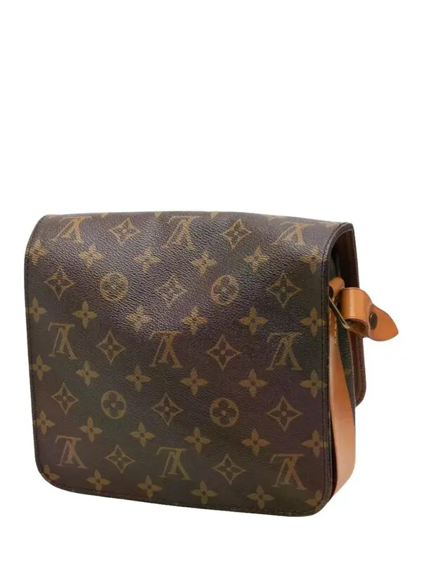 LOUIS VUITTON Monogram Cartouchiere Mm Crossbody Bag - Brown
