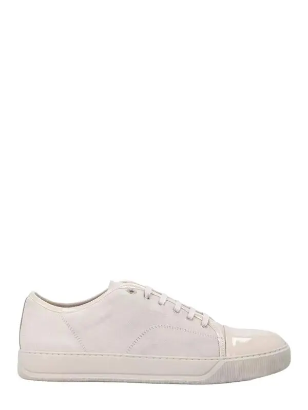 LANVIN Patent-toe Suede Sneakers - Neutrals