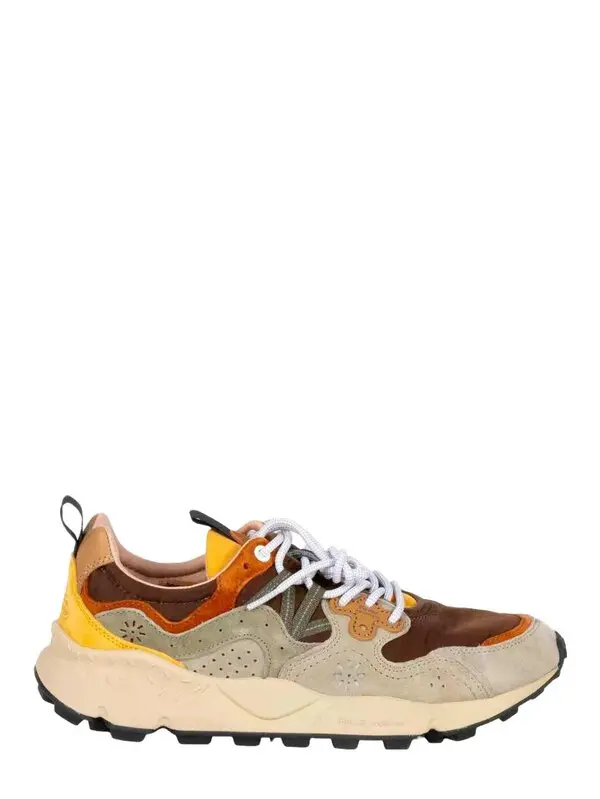FLOWER MOUNTAIN Yamano Panelled Sneakers - Brown