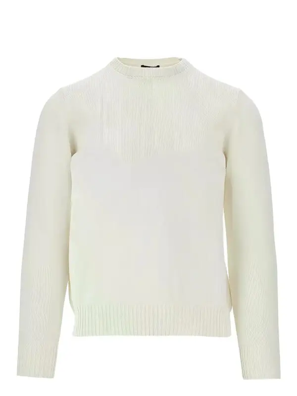 DRUMOHR Cotton Crew Neck Sweater - White
