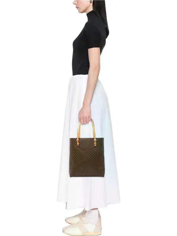 Celine Macadam Coated Canvas Tote Bag - Brown