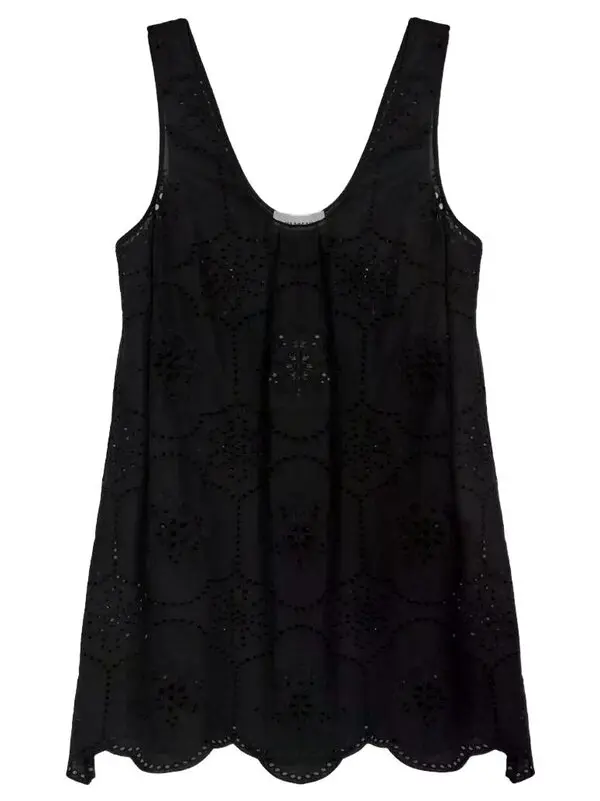 Matteau Broderie-anglaise Mini Dress - Black