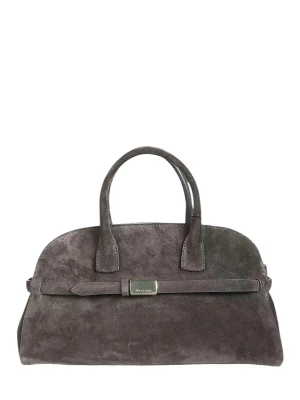 Orciani Aura Peach Suede Tote Bag - Grey