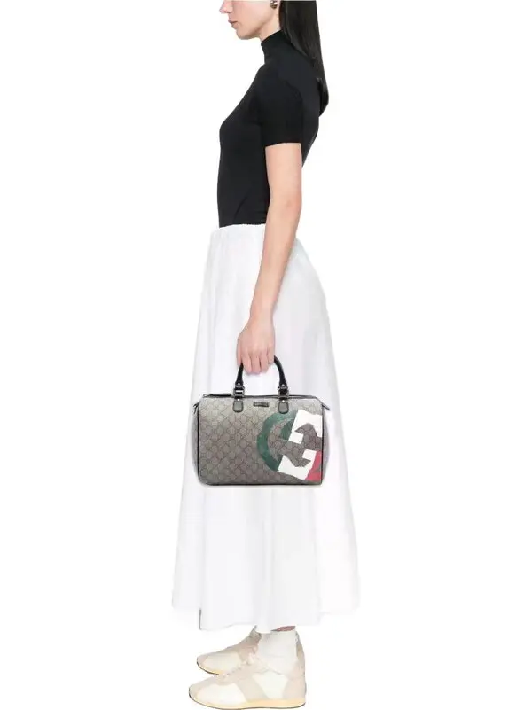 Gucci 2016-2026 Medium Gg Supreme Italian Flag Joy Boston Bag - Neutrals