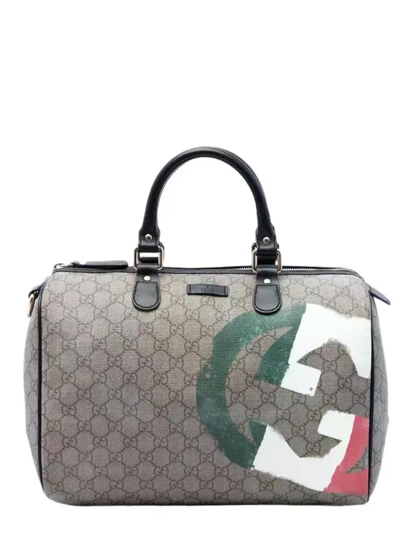 Gucci Gg Supreme Italian Flag Joy Boston Bag - Neutrals