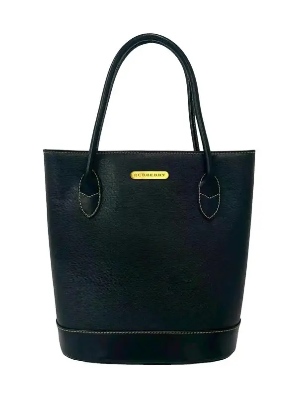 Burberry Leather Tote Bag - Black