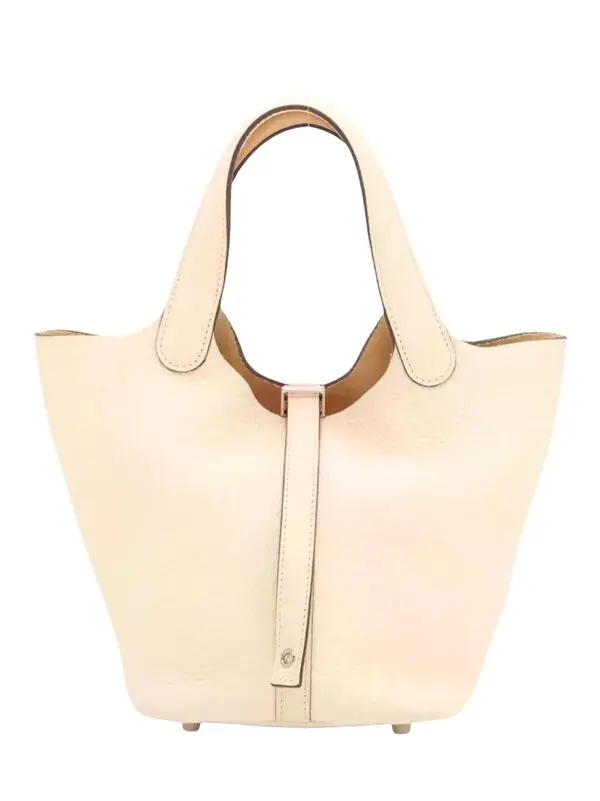 Hermès Clemence Picotin Lock 18 Handbag - White