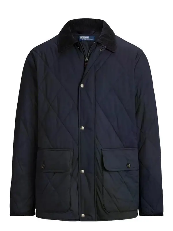 Polo Ralph Lauren Quilted Corduroy Collar Coat - Blue