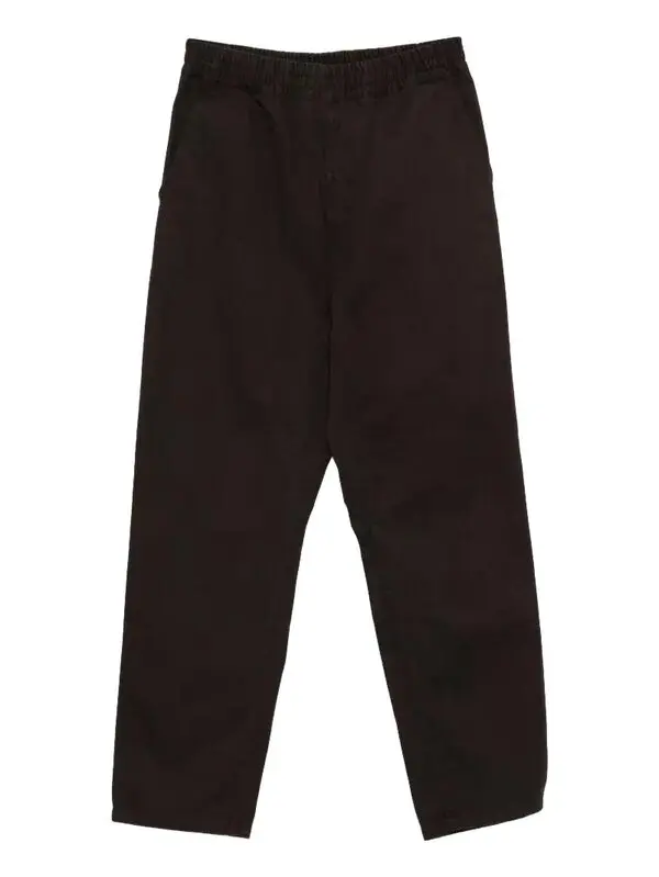 Carhartt Work In Progress Tobacco Elasticated Waistband Logo Patch Trousers - Brown