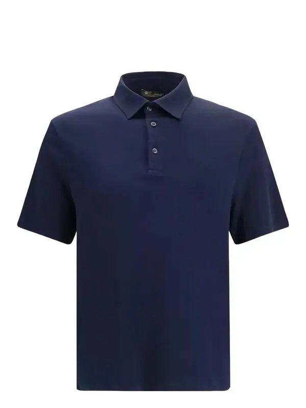 Loro Piana Tremezzo Cotton Polo Shirt - Blue
